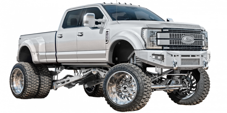 Truck-guru-lifted-dually-sema-silver - TruckGuru